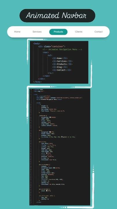 Animated Navbar Day 1 Using Html And Css Youtube