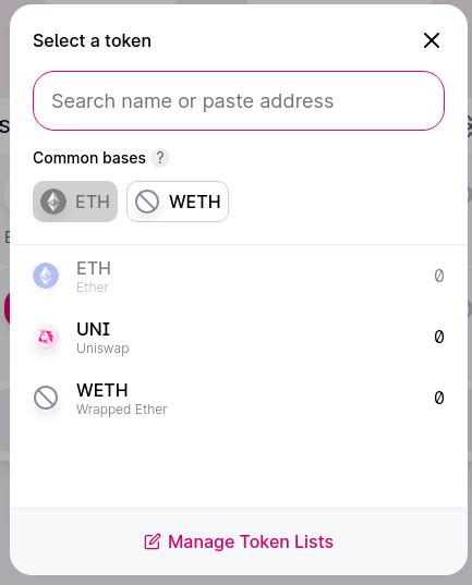 Where Does The Standard Tokenlist In Uniswap Gets Created Ethereum Stack Exchange