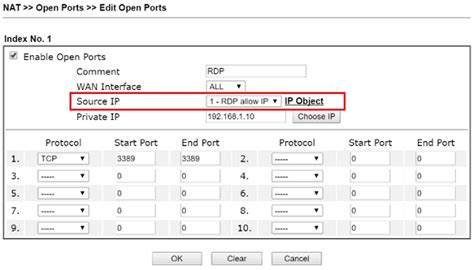 Use Open Port To Access A Lan Server From The Internet Draytek