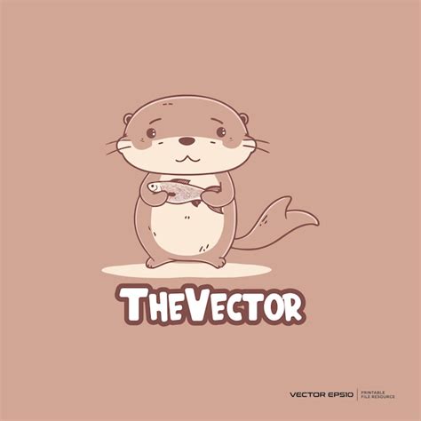 Premium Vector Cute Beaver Vector Logo Character Cartoon Illustration