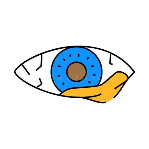 Eye Infection Ophthalmology Icon Color Illustration Stock Vector