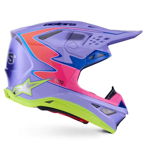 Alpinestars 2026 Sm10 Jett Lawrence Motocross Helmet Purple Pink Yello