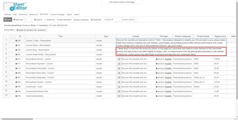 Woocommerce How To Bulk Edit Product Descriptions Content