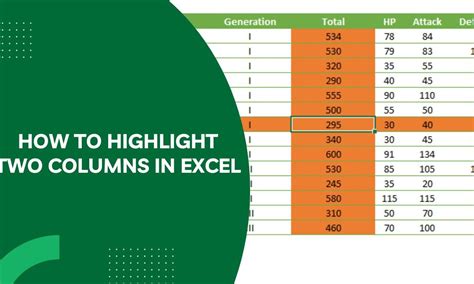How To Highlight Two Columns In Excel For Maximum Impact Earn And Excel
