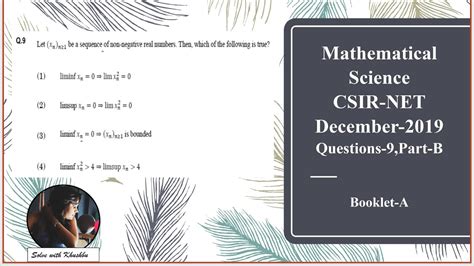 Csir Net December 2019 Question 9 Part B Booklet Code A Real Analysis Youtube
