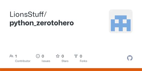 github lionsstuff python zerotohero
