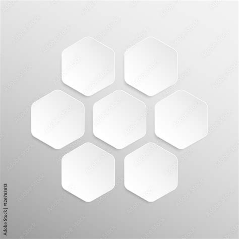 Paper Banner Design Vector Mockup Hexagon Stock Vector Adobe Stock