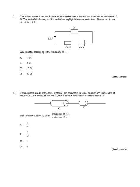 Electricity And Induction Ib Physics Practice Problems Pdf