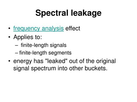 PPT Spectral Leakage PowerPoint Presentation Free Download ID 789404