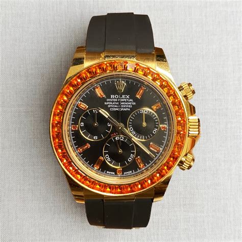 Buy Rolex Daytona Orange Sapphire 116588saco K2 Luxury Watches