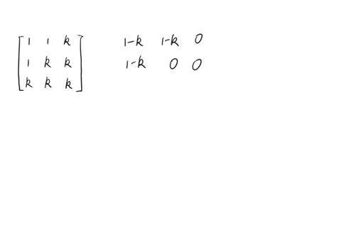 solved use the determinant to find out for which values of the constant