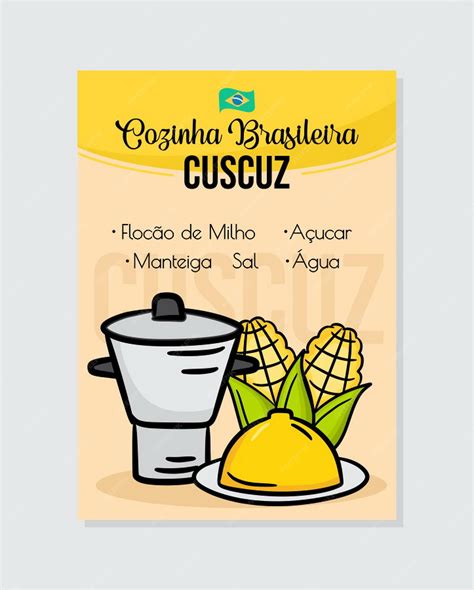 Premium Vector Cuscuz Cuscus Coscos Couscous Brazilian Food Nordeste Food