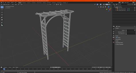 Wooden Garden Arch White 3d Model 19 3ds Blend C4d Fbx Max Ma Lxo Obj Free3d