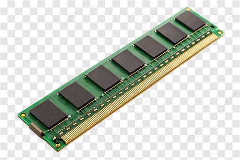 Ram Module With Integrated Circuits And Gold Connectors For Memory