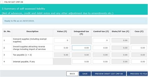 Filing Procedure For Form CMP For Composite Dealer