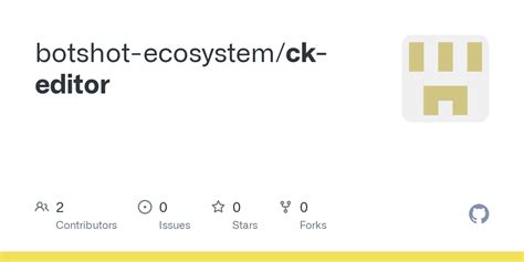 Github Botshot Ecosystemck Editor