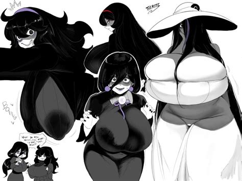 Rule 34 Ahoge Annabelle Thekite Ass Black Hair Breasts Cleavage