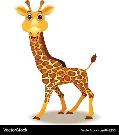 Giraffe Cartoon Royalty Free Vector Image Vectorstock