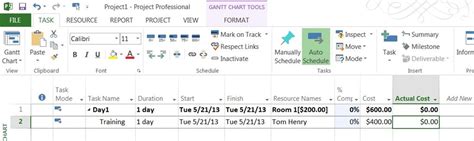 assigning cost resources to tasks in microsoft project project