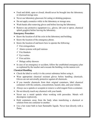 Lab Safety Dos And Don PDF