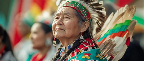 Indigenous People Proudly Displaying Cultural Symbols Premium Ai