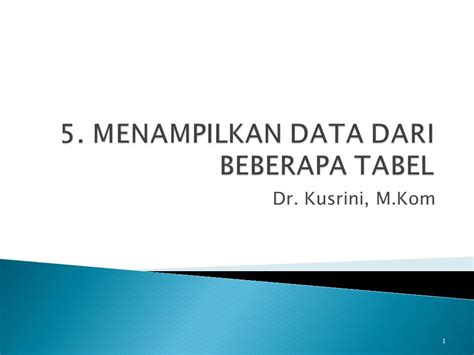 Query Sql Menampilkan Data Dari Tabel