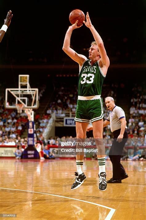 Larry Bird33 Of The Boston Celtics Shoots A Jump Shot Against The