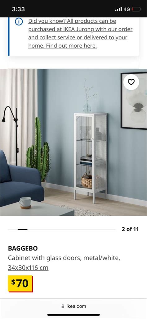 Ikea Glass Door Cabinet Furniture And Home Living Furniture Shelves