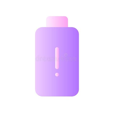 Low Battery Level Flat Gradient Two Color Ui Icon Stock Vector Illustration Of Power Flat