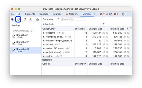 录制堆快照 Chrome Devtools Chrome For Developers