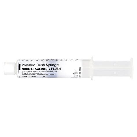 Med Stream® Prefilled Normal Saline Iv Flush Syringe 5 Ml Fill In 12 M