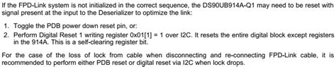 DS90UB964 Q1 Reset After Power On Interface Forum Interface TI E2E Support Forums