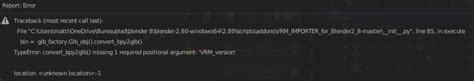 TypeError VV Issue Saturday VRM Addon For Blender GitHub