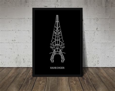 Harbinger Reaper From Mass Effect Retro Style Fan Art Poster Etsy