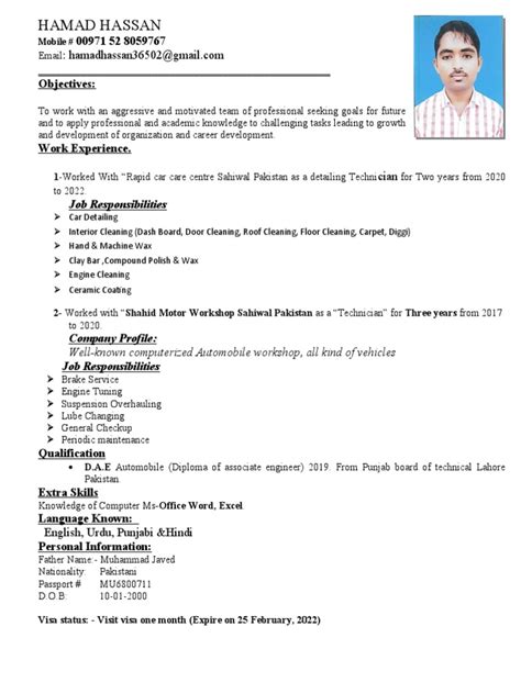 Cv Hamad Hassan New Pdf