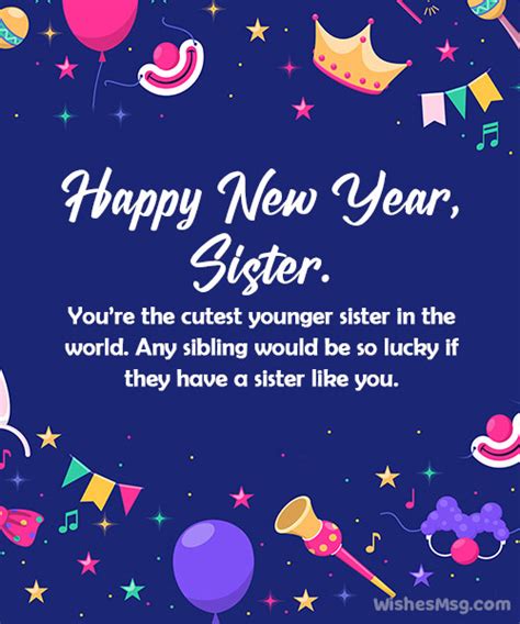 Happy New Year Wishes For Sister 2023 Wishesmsg Happy New Year