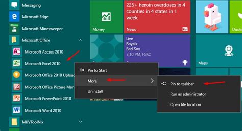 Cannot Pin MS Word And Excel Icons To Taskbar On LEFT Next To Start Solved Windows 10 Forums