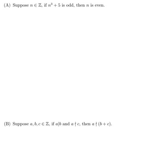 Solved A Suppose N E Z If N Is Odd Then N Is Even Chegg Com