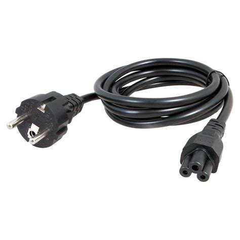 Кабель питания Ripo 1 8м Schuko S22 C5 3 0 75 Mm2 10a черный угловая вилка с заземлением