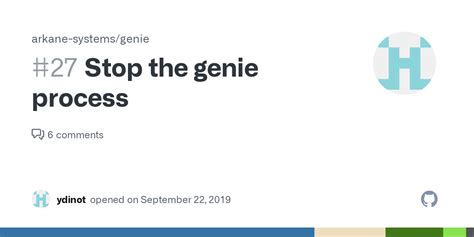Stop The Genie Process · Issue 27 · Arkane Systemsgenie · Github
