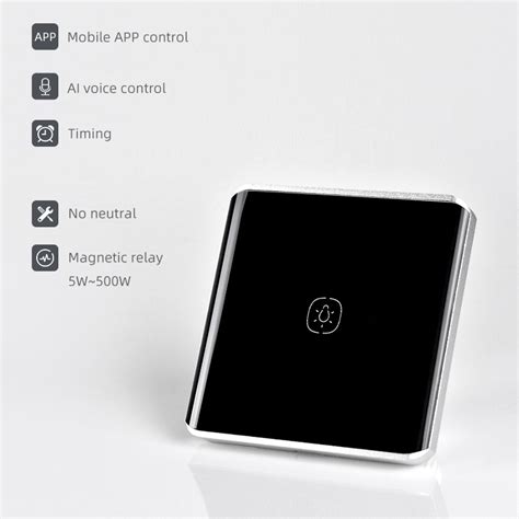 Zigbee Light Switch Uk No NeutralSmart Light Switch Gang No Neutral ZigBee Single L Line EU UK