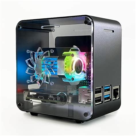 buy electrocookie raspberry pi 4 case aluminum mini tower case with