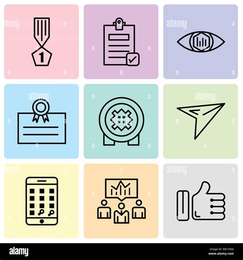 Set Of 9 Simple Editable Icons Such As Like Business Men Telephone Plane Bank Safe Postcard