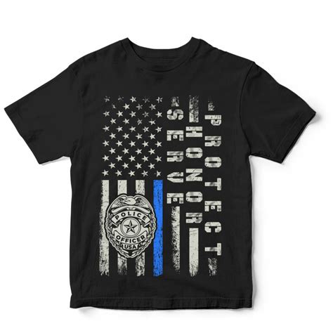 American Police Officer T Shirt Designs Bundle