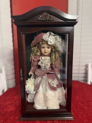 1999 Camellia Garden Collection 19 Porcelain Doll In Wood Glass Box Ebay