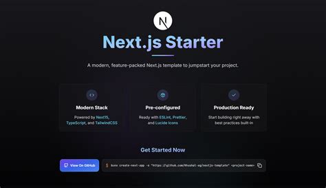Github Khushal Agnextjs Template A Minimal Nextjs Starter Template