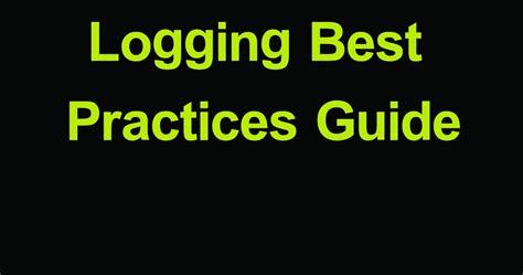 Logging Best Practices Guide Blue Prism For You
