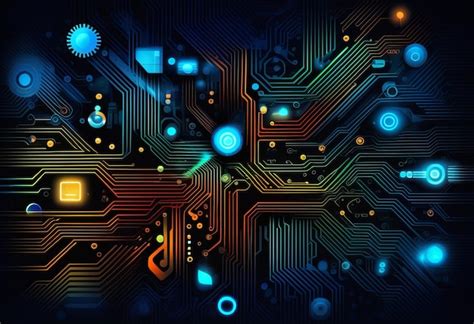 Premium Photo Abstract Technological Background With Various