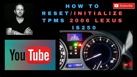 How To Reset Initialize 2006 Lexus Is250 Tpms Youtube