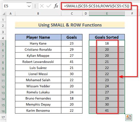 How To Arrange Numbers In Ascending Order With Excel Formula